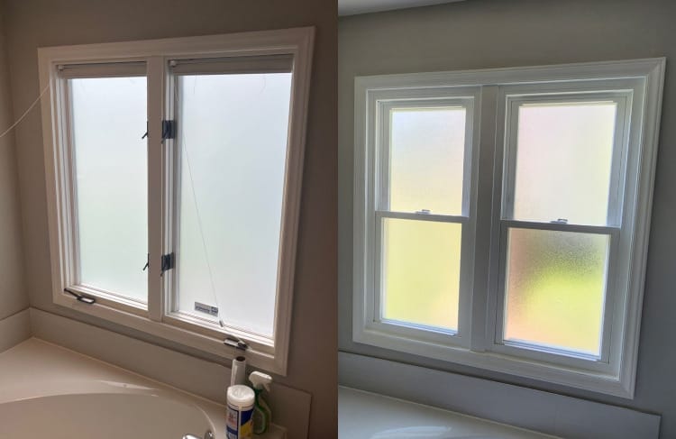New Obscured Glass Windows Bring Privacy to Bathroom